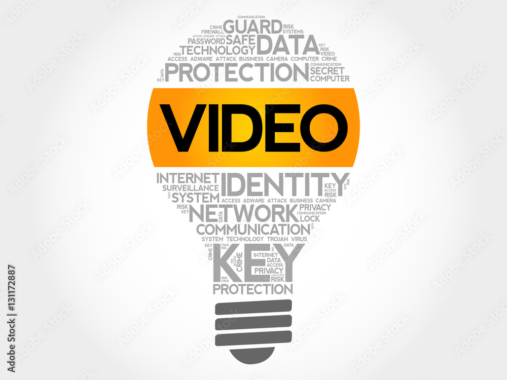 VIDEO bulb word cloud collage, business concept background Stock ...