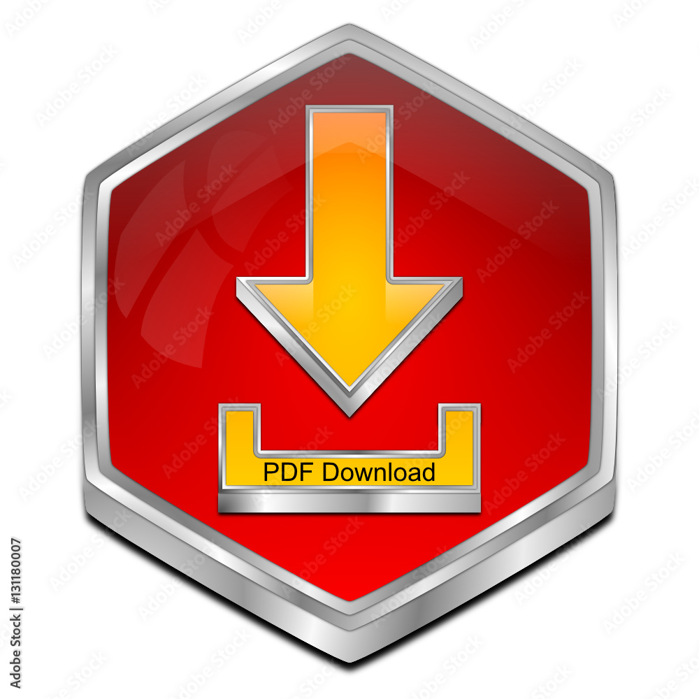 PDF Download button - 3D illustration Stock Vector | Adobe Stock