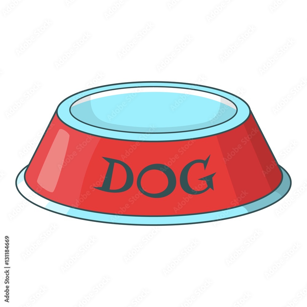 Pet dog bowl icon. Cartoon illustration of pet dog bowl vector icon for ...