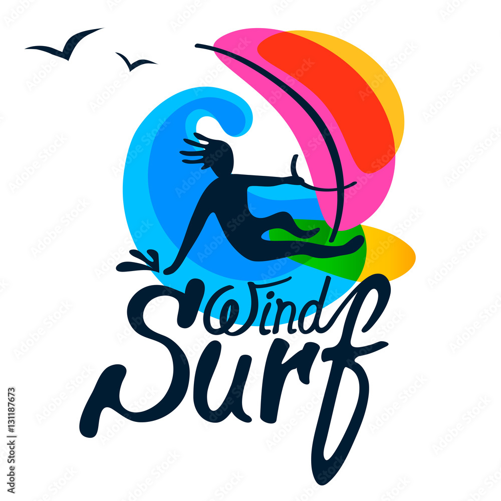 Surfer logo template. Stock Vector | Adobe Stock