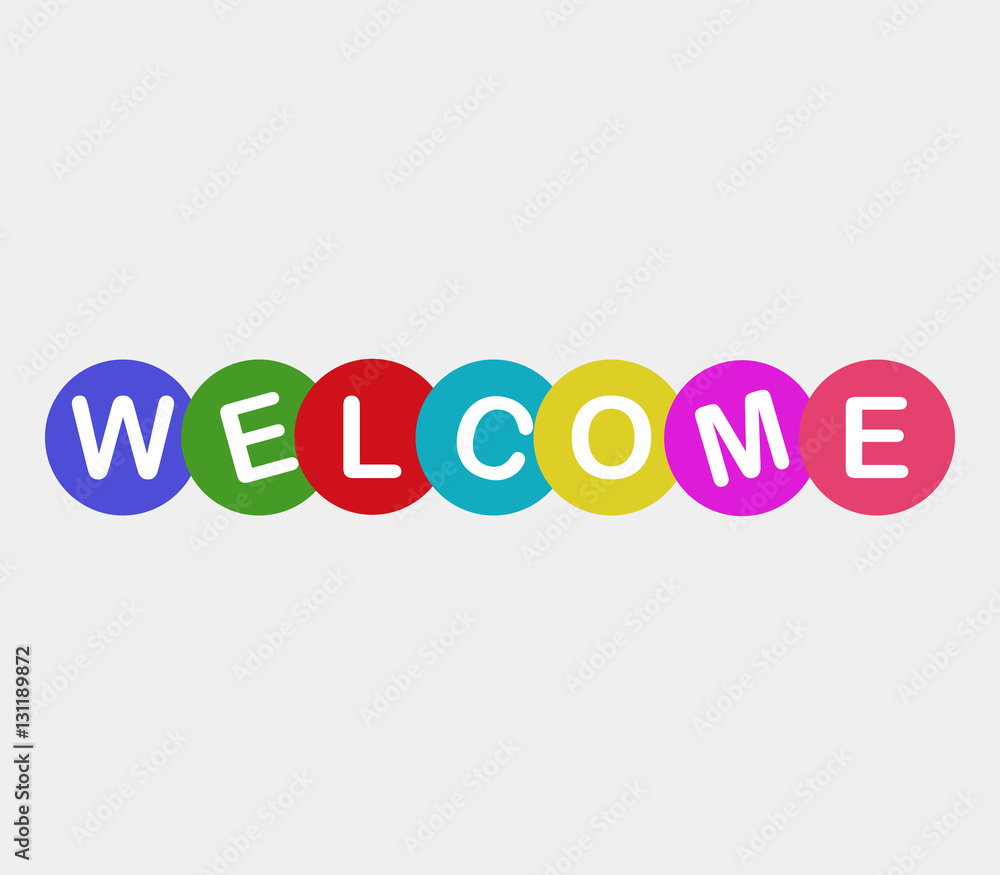 word welcome Stock Vector | Adobe Stock