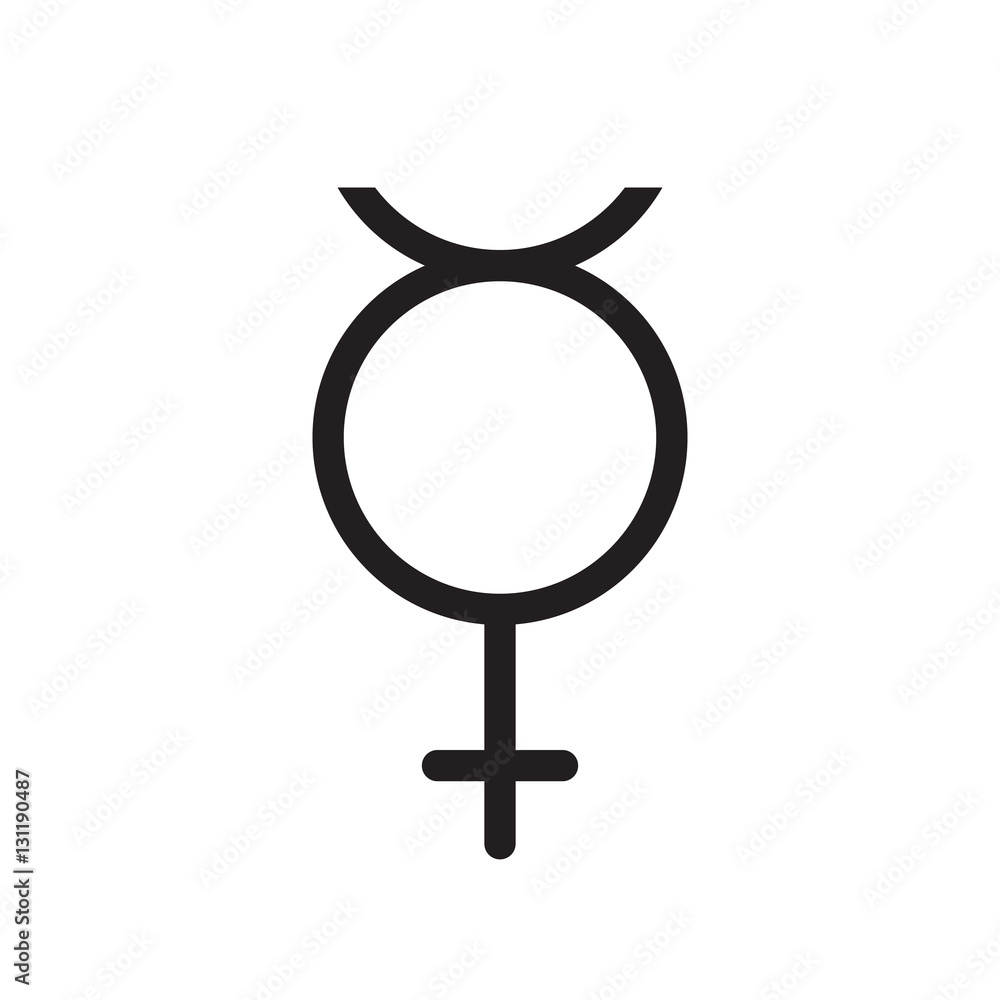 Non Binary Transgender symbol. line icon, outline vector logo ...