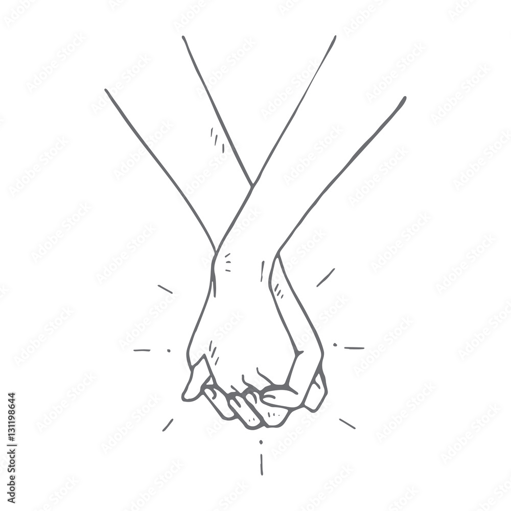 People holding hands concept, vector illustration Stock Vector | Adobe ...