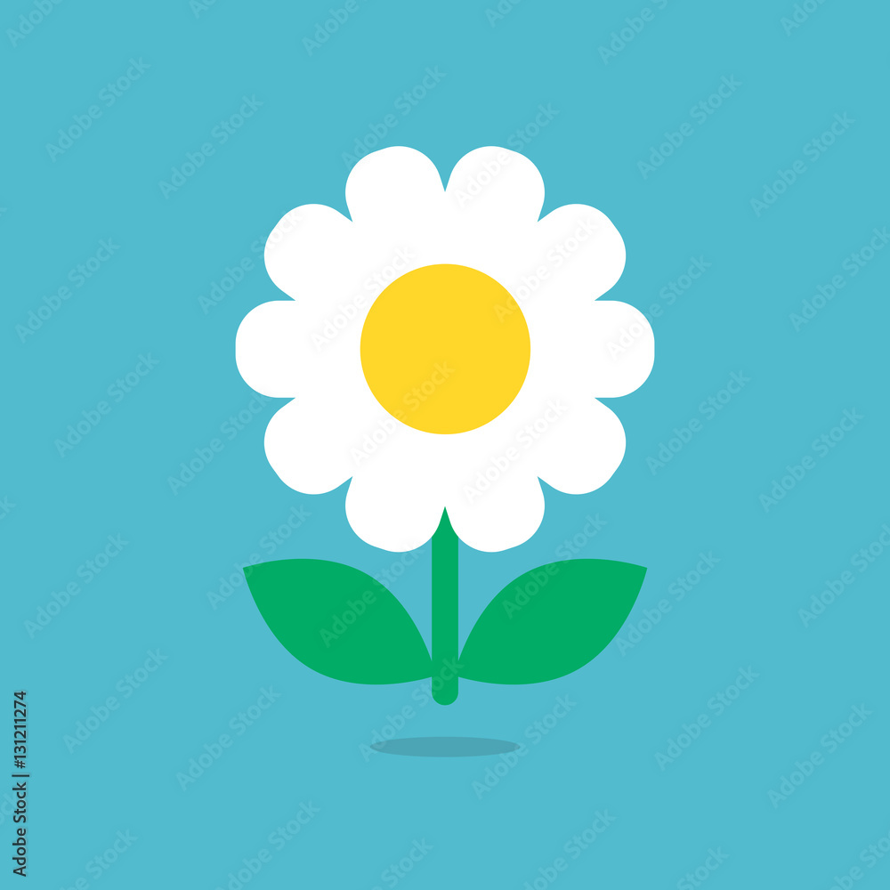 Daisy icon vector isolated Stock Vector | Adobe Stock