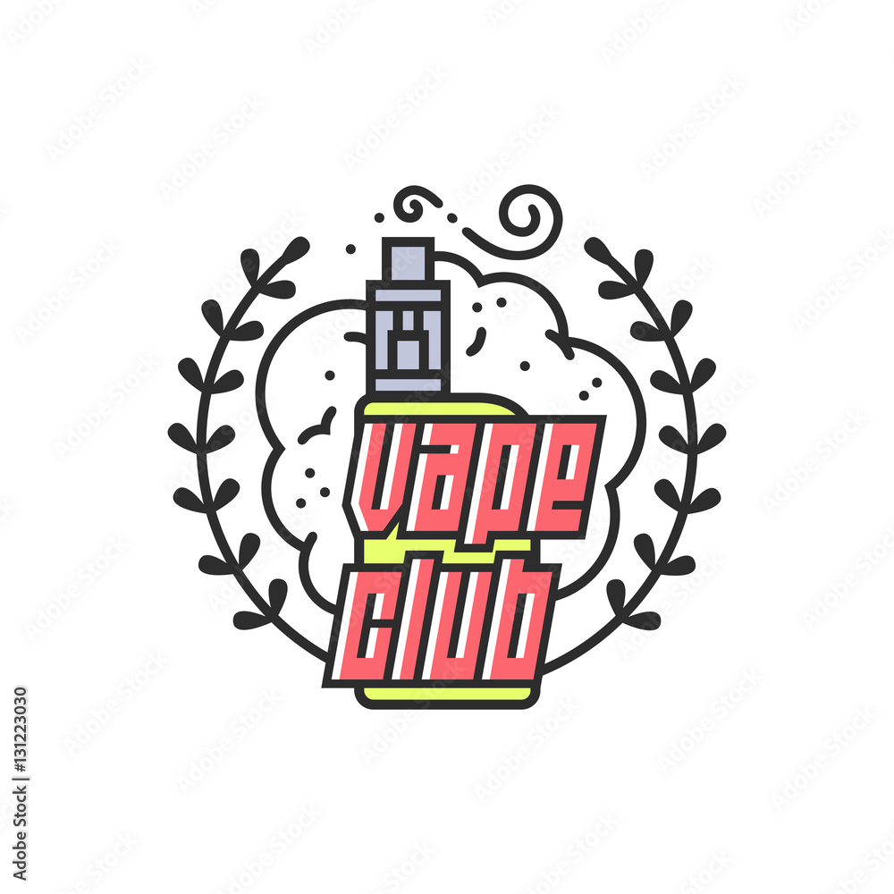 Vector Vaping Badges, Modern Line Art Labels, Vape Shop Logo Stock ...