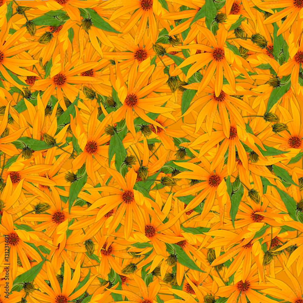seamless background pattern texture made of sunflower Stock ...