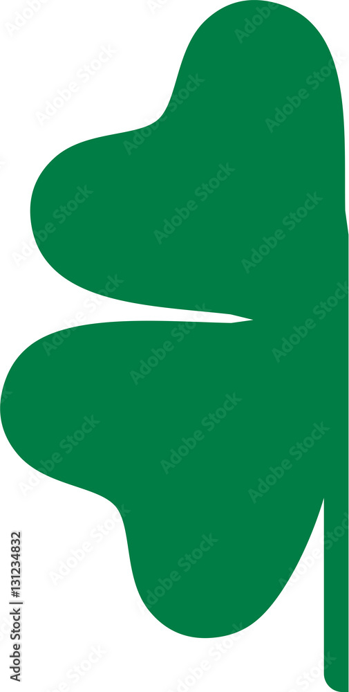 Half shamrock - left side Stock Vector | Adobe Stock