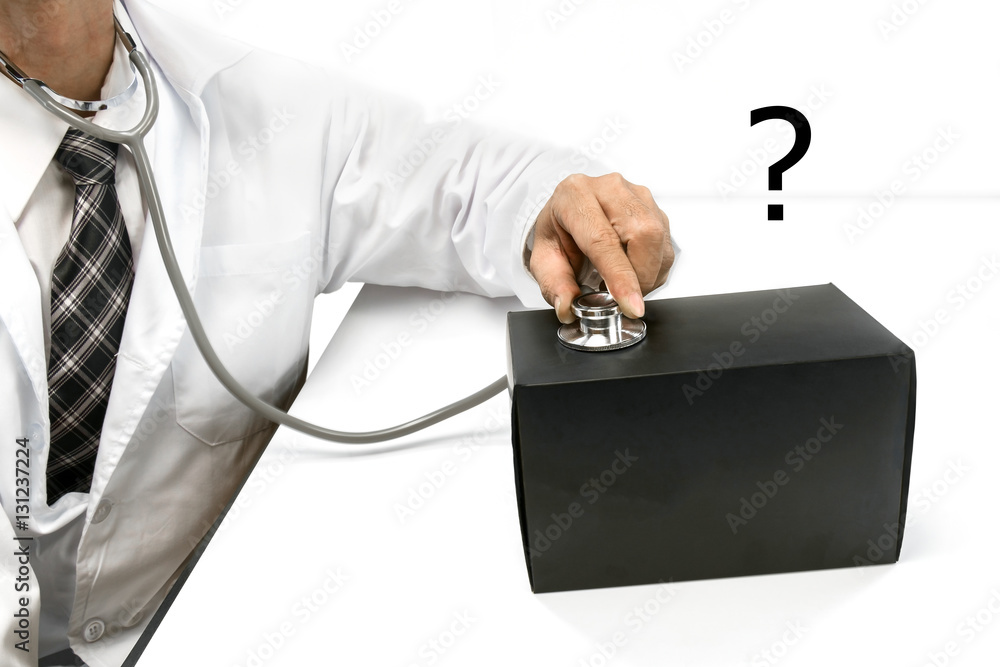 Suspicious object / View of doctor investigate suspicious objects in ...