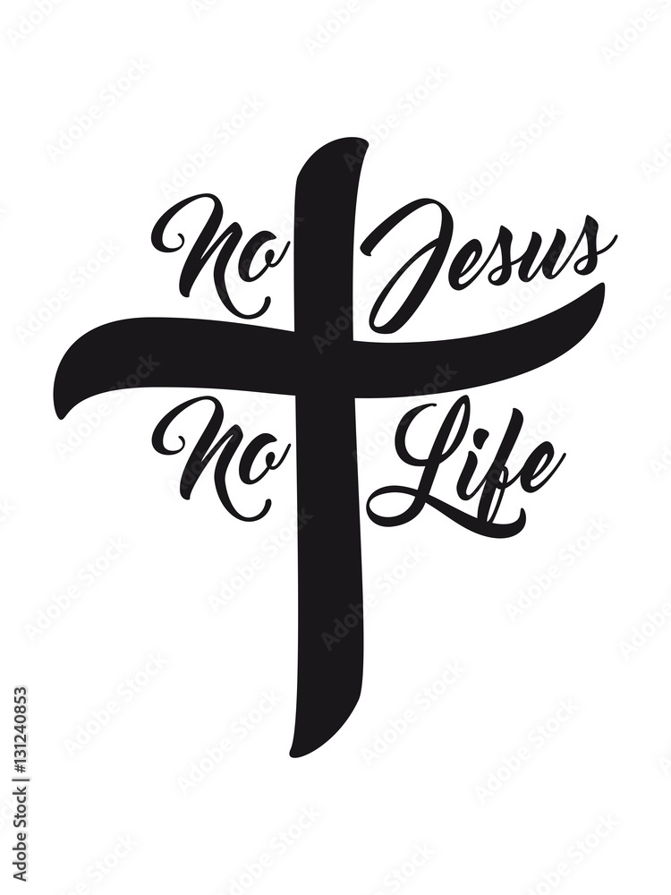 Cross no jesus no life team crew friends live faith christ cool logo ...