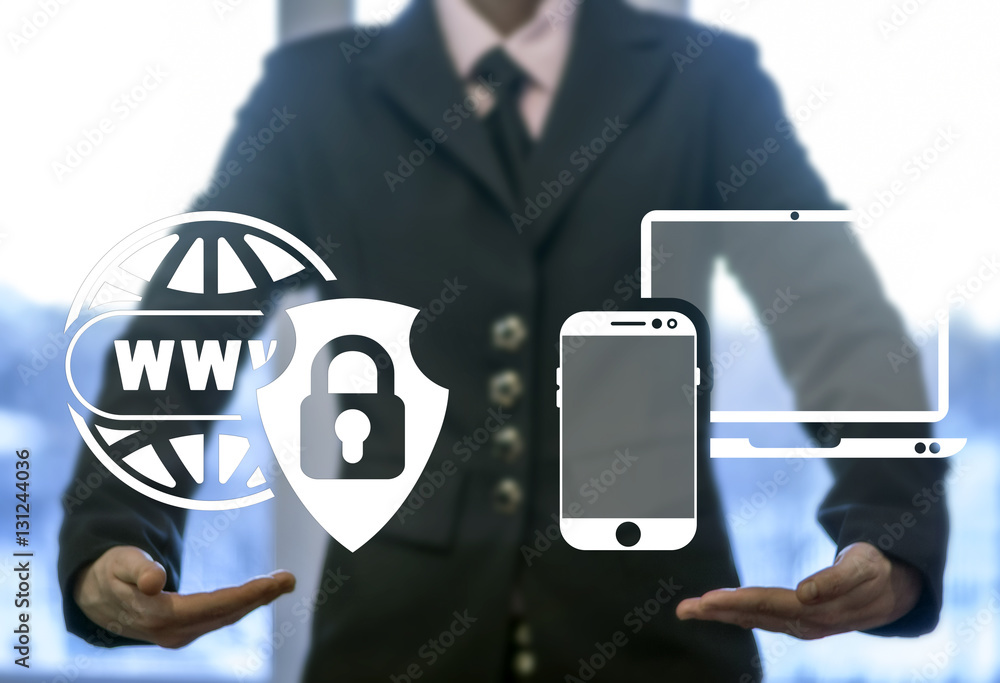 Business internet security online protection safety computing mobile ...