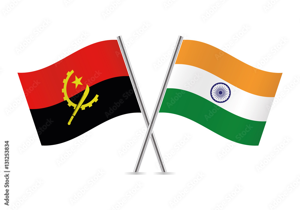Angola and India flags. Vector illustration. Stock-Vektorgrafik | Adobe ...