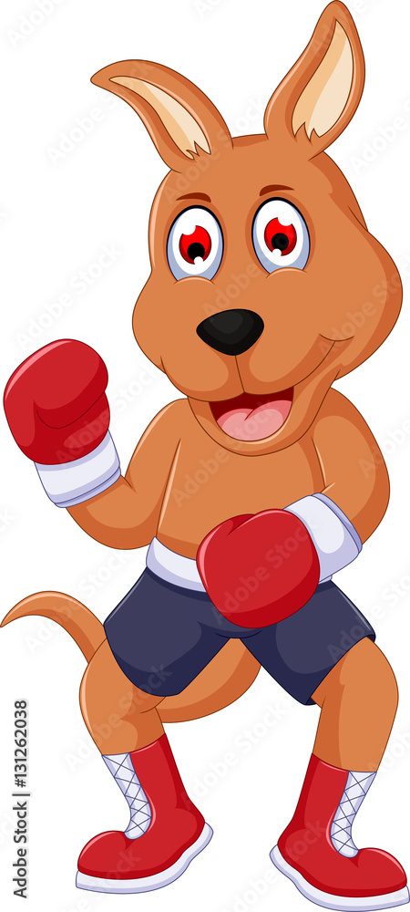 Boxing Kangaroo Cartoon