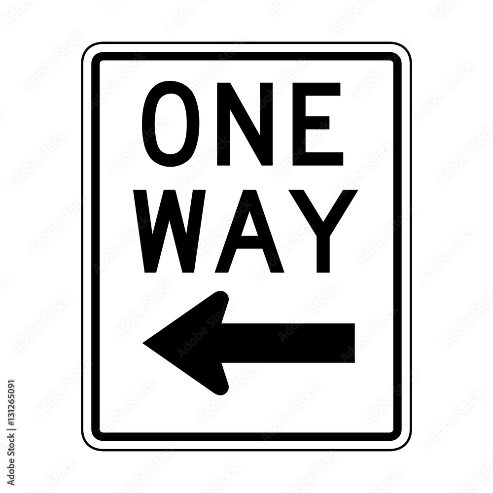 Vector One Way Sign Icon Stock Vector | Adobe Stock