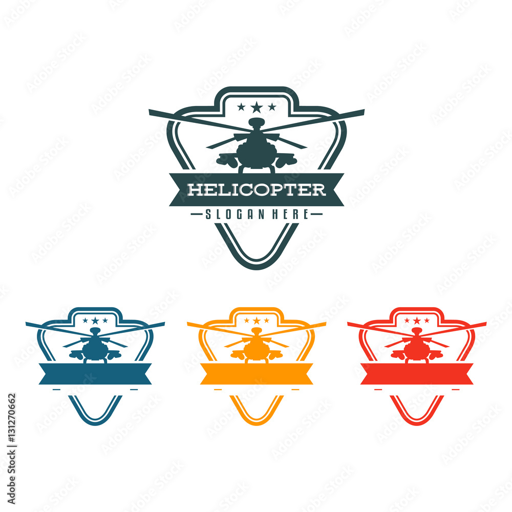 Vintage Helicopter Chopper Flight Logo Symbol Stock Vector | Adobe Stock