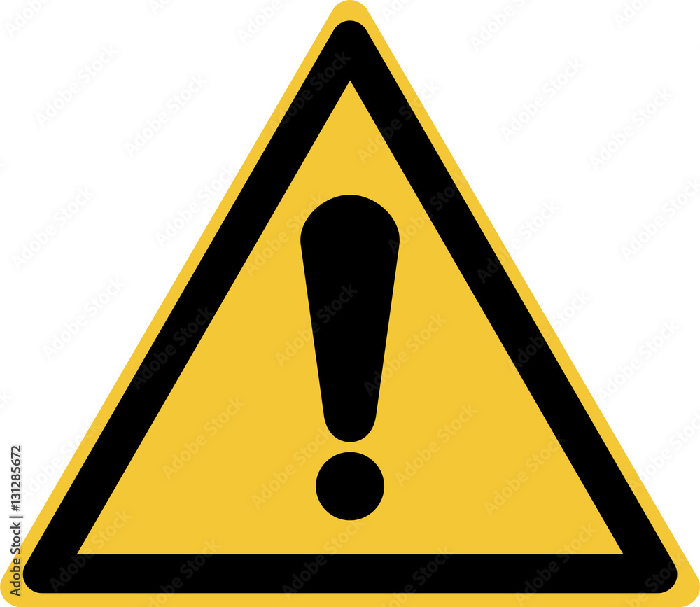 ISO 7010 W001 General warning sign Stock Vector | Adobe Stock