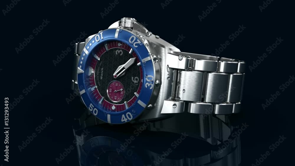 Mechanical wrist watch. 3d animation. My own design Stock Video | Adobe ...
