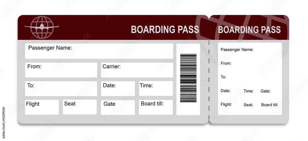 Boarding pass Stock Photo | Adobe Stock