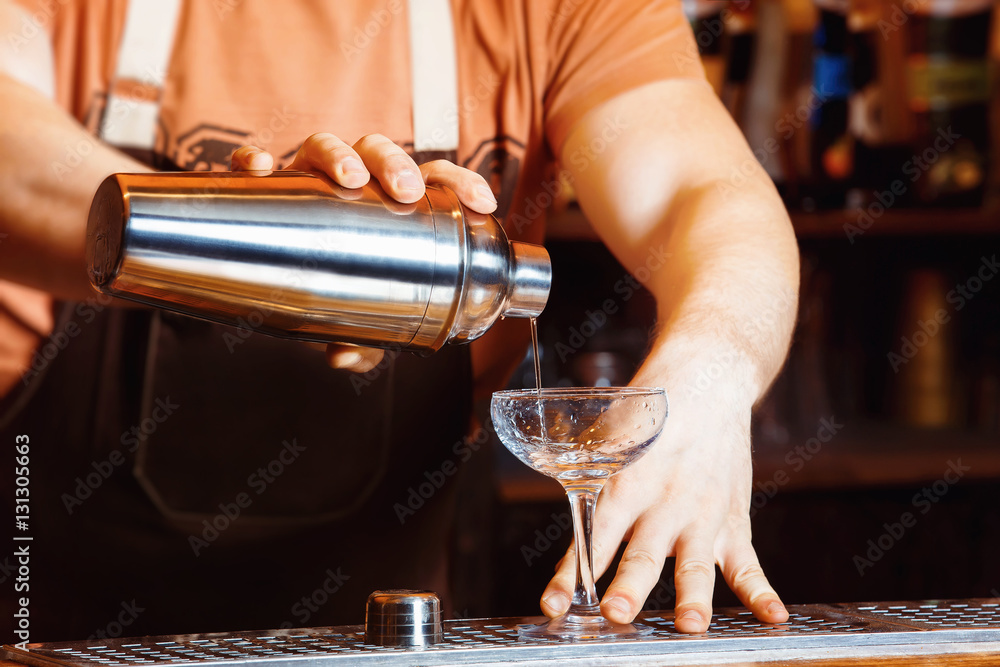 Cocktail Shaker Pouring