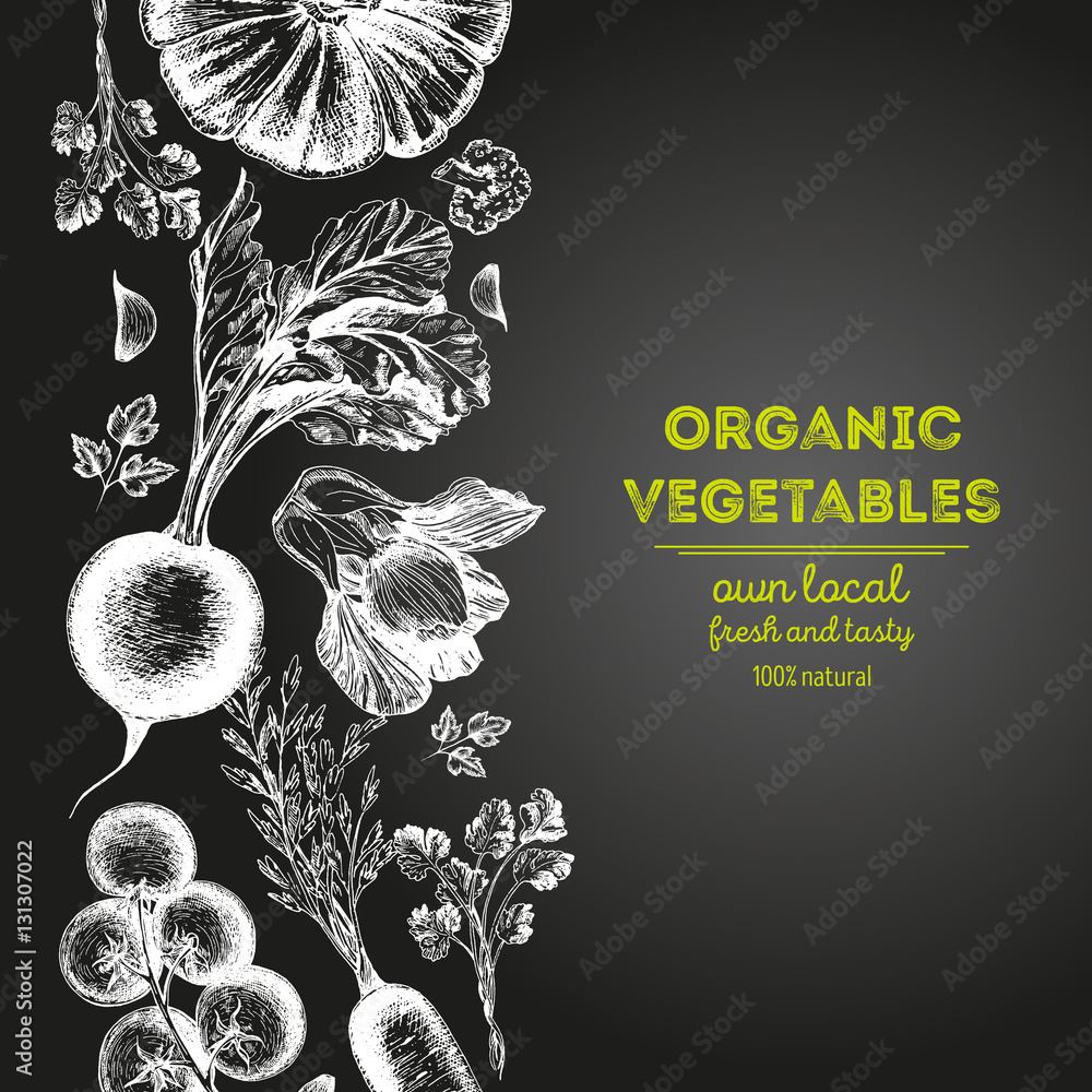 Organic food card design. Farmers market menu design. Organic food ...