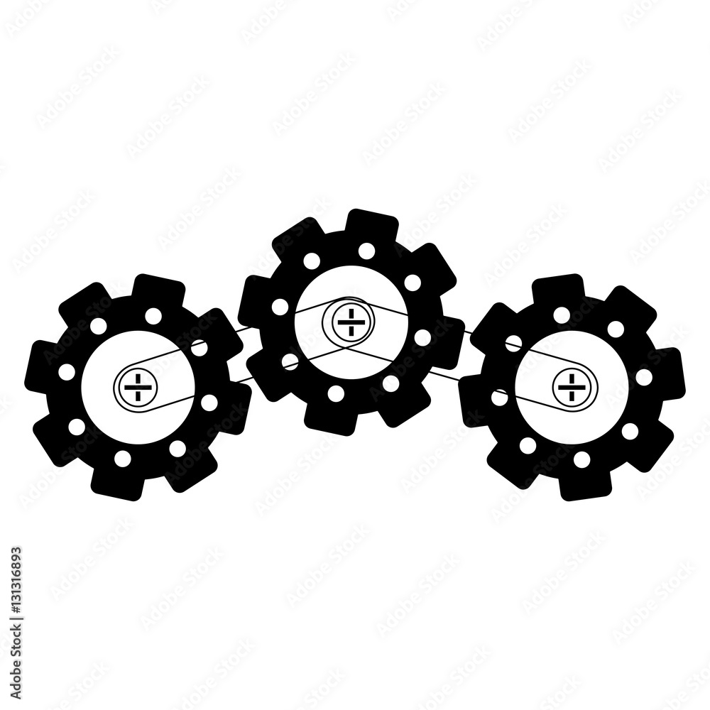 connected gears icon image vector illustration design Stock Vector ...
