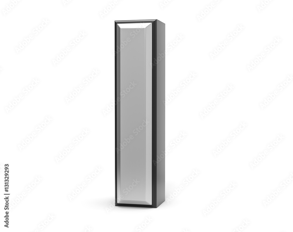 3D Isolated Metal Metallic I Letter Alphabet Logo Illustration. Stock ...