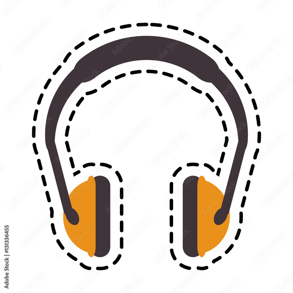 Vecteur Stock Headphone icon. Industrial security safety and protection ...