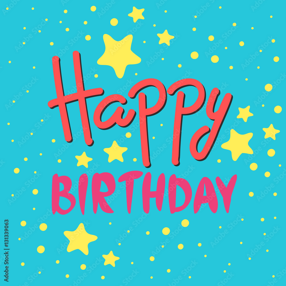 Beautiful happy birthday invitation cards vector. Stock Vector | Adobe ...