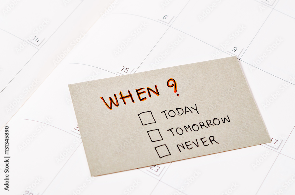 Choosing the right date, time management. Stock Photo | Adobe Stock