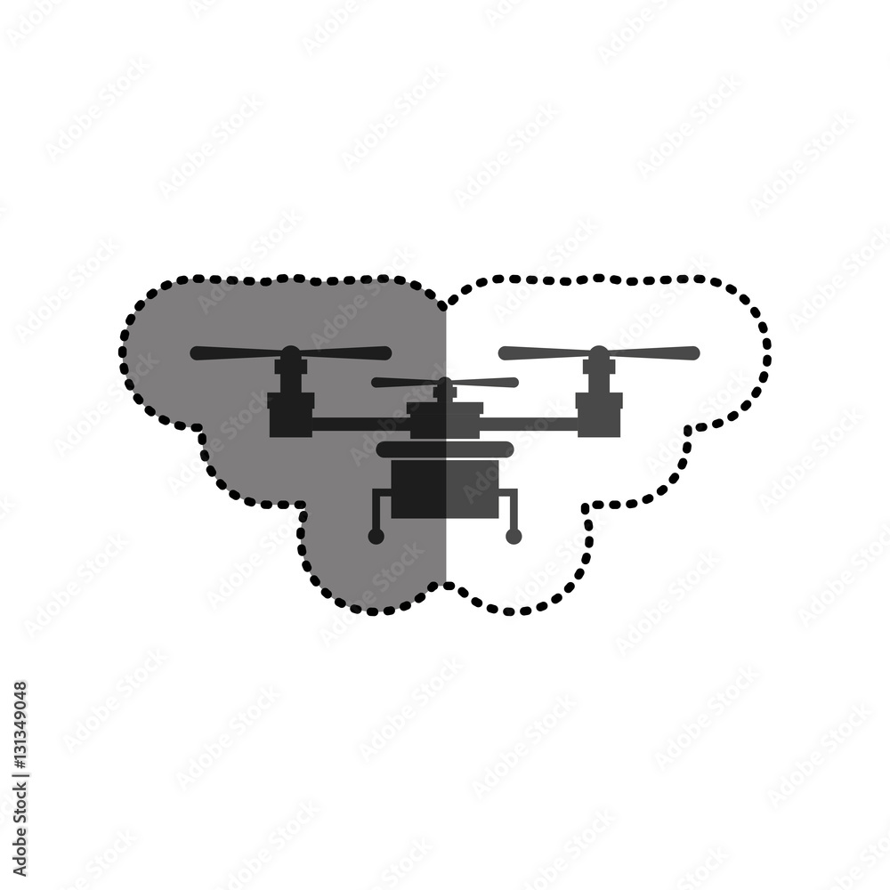Drone icon. Technology remote aircraft uav spy and robot theme ...