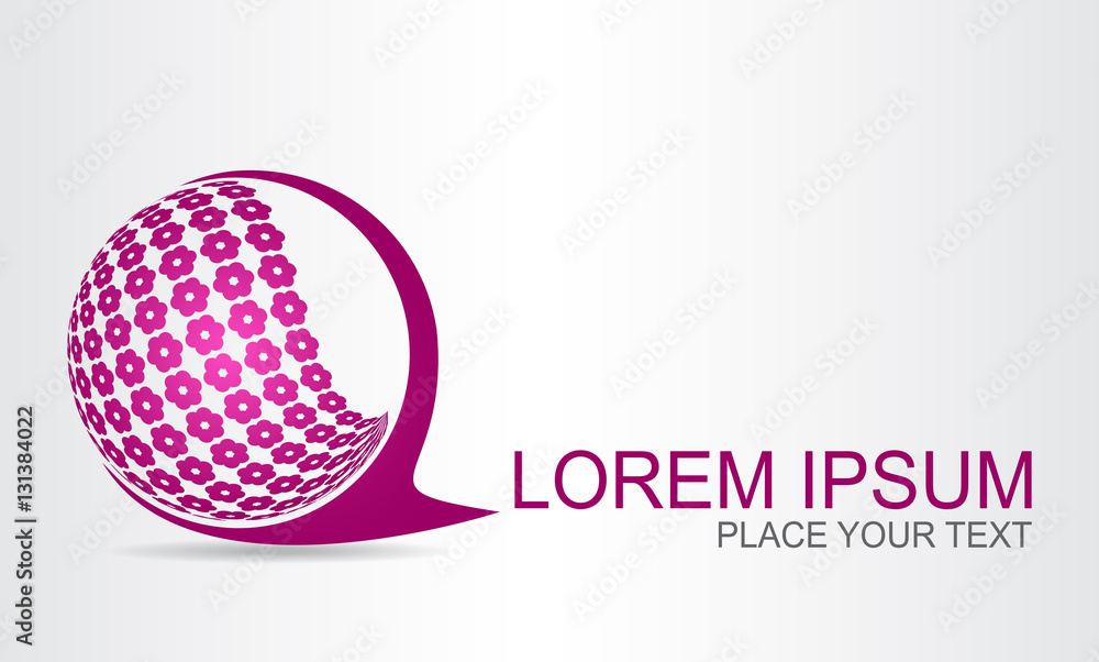 Logo stylized spherical surface with abstract shapes Stock Vector ...