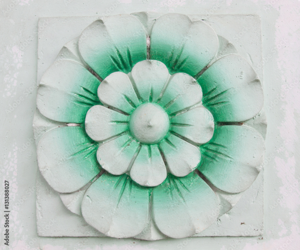 Flower stone carving. Stock Photo | Adobe Stock