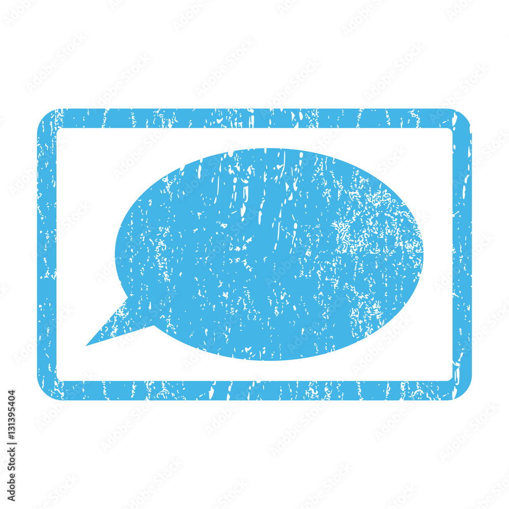 Message Cloud rubber seal stamp watermark. Vector pictogram symbol ...