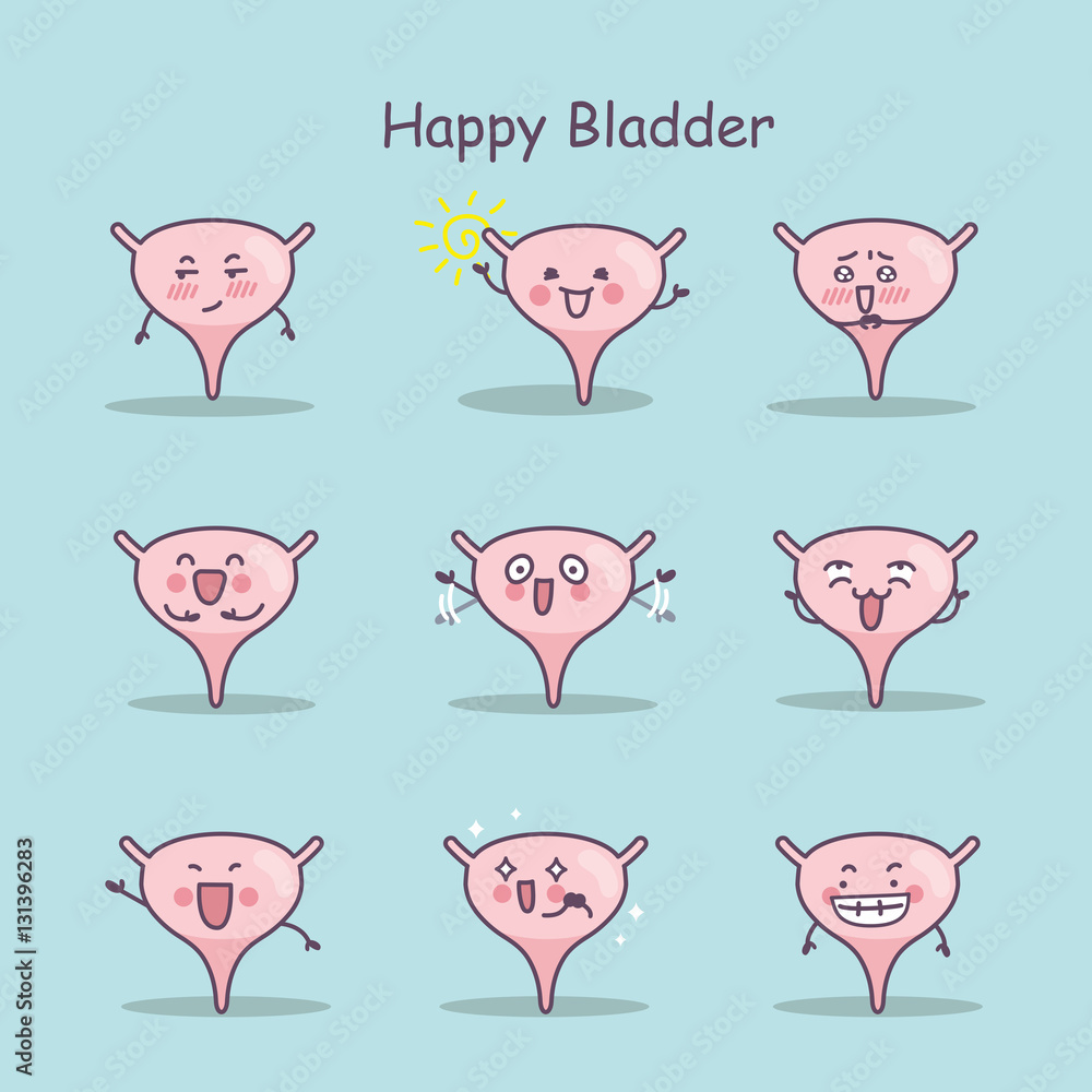 happy cartoon bladder Stock Vector | Adobe Stock