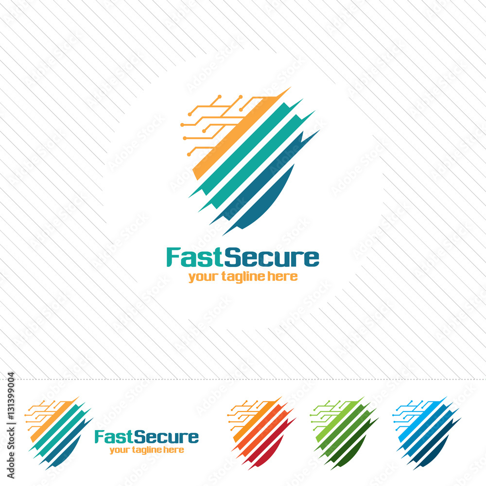 Shield security logo design vector. Security guard symbol icon. Stock ...