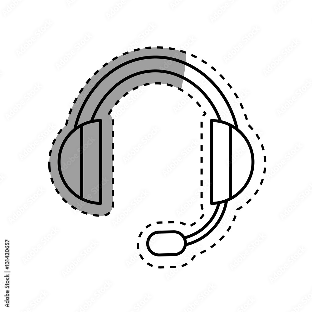 Call center headset device icon vector illustration graphic design ...
