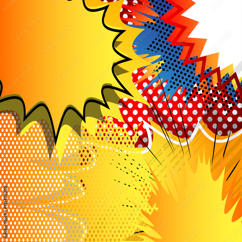 Vector illustrated cartoon, comic book style background. Stock Vector ...