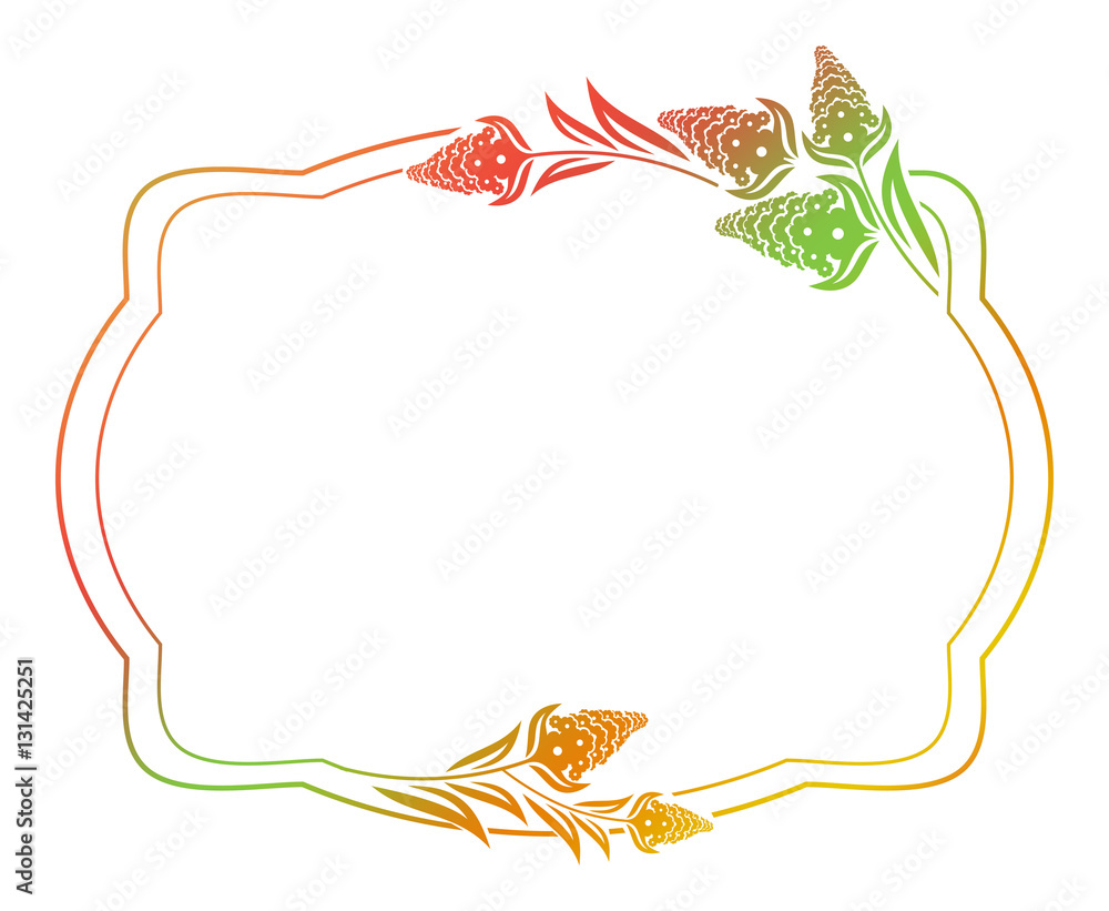 Abstract silhouette floral frame. Stock Illustration | Adobe Stock
