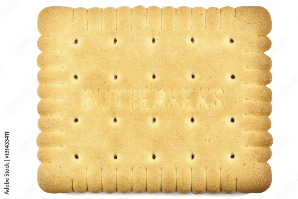 Butterkeks isoliert auf weißem Hintergrund Stock-Foto | Adobe Stock