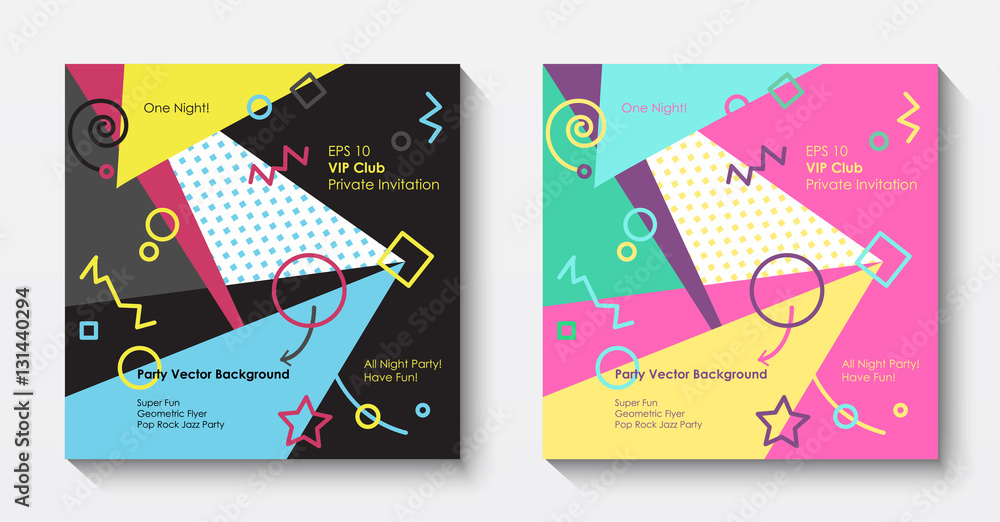 Vector party invitation template Stock Vector | Adobe Stock