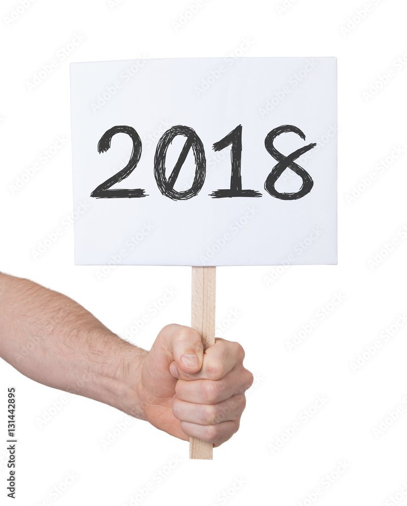 Sign with a number - The year 2018 Stock-Foto | Adobe Stock