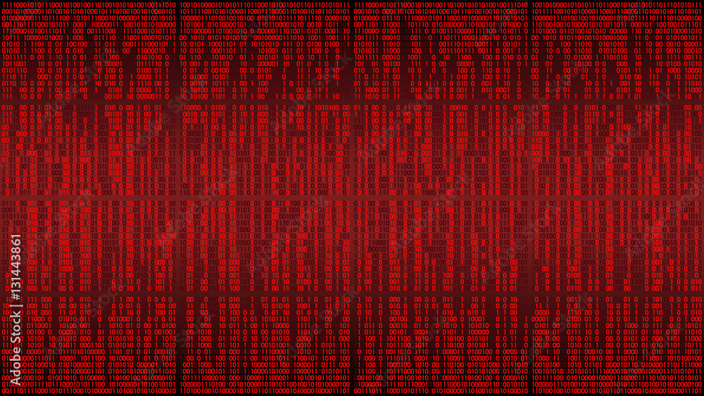 Abstract with digital lines, binary code, matrix background with digits ...