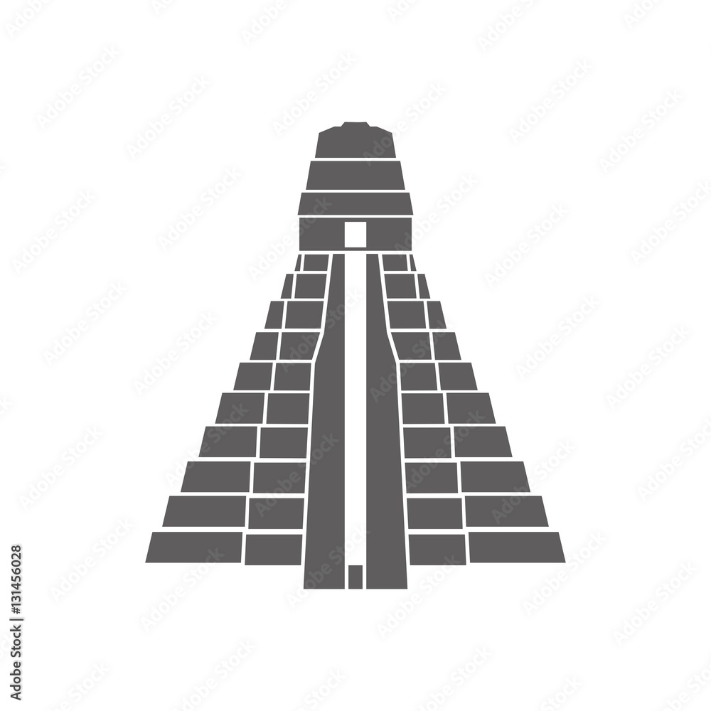 Logo of the typical pyramid of the Mayan culture. logo vector for ...