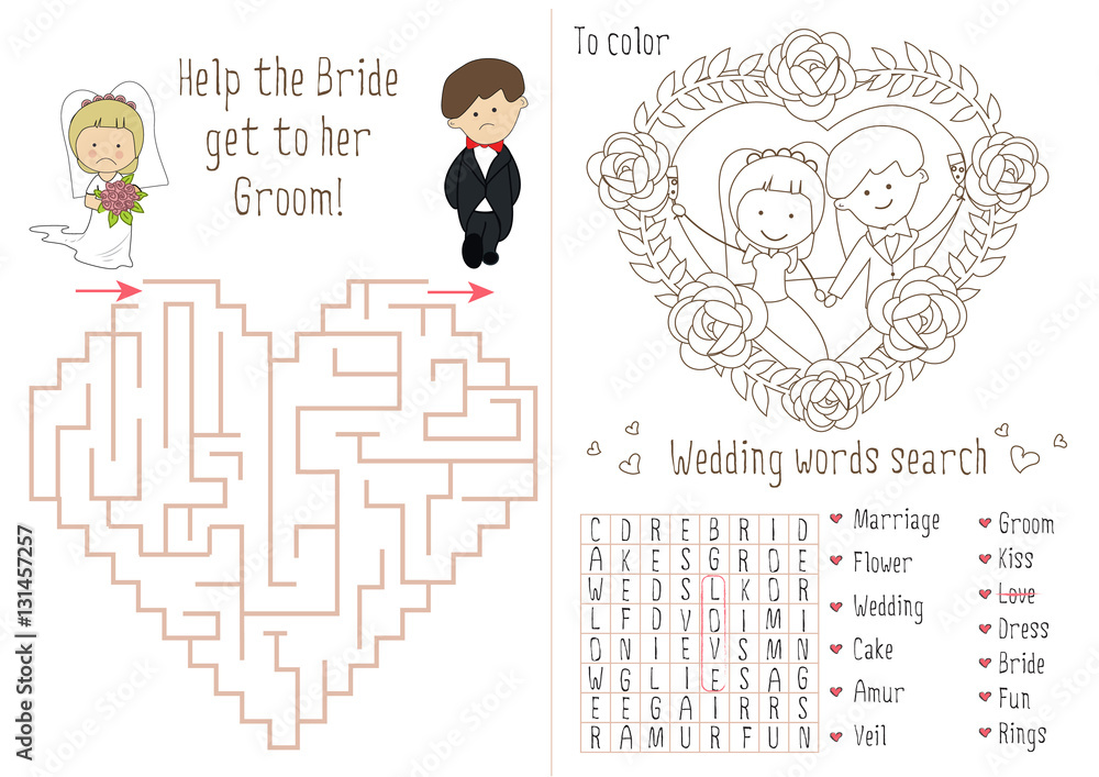 Wedding Activity Book Maze