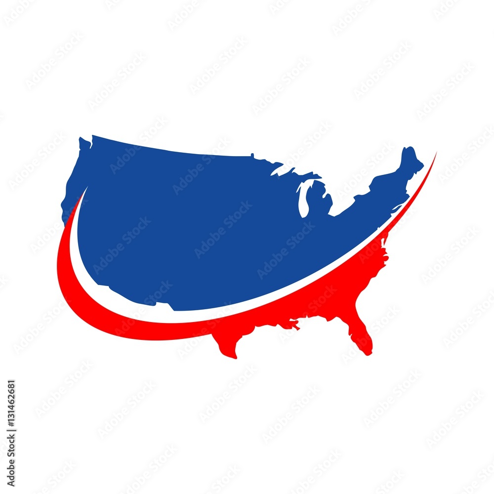 usa logo template with swoosh; logo vector. Stock Vector | Adobe Stock