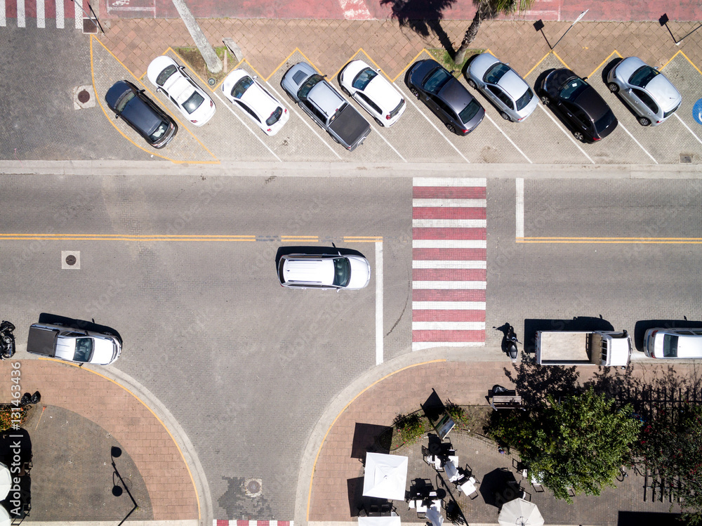 Top View of Street - City Life Stock Photo | Adobe Stock