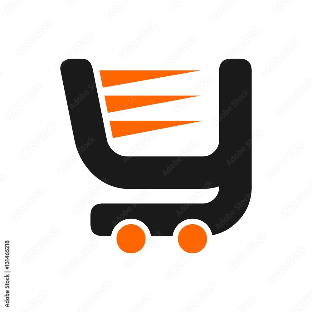 trolley logo vector. logo template and icon. letter Y logo. Stock ...