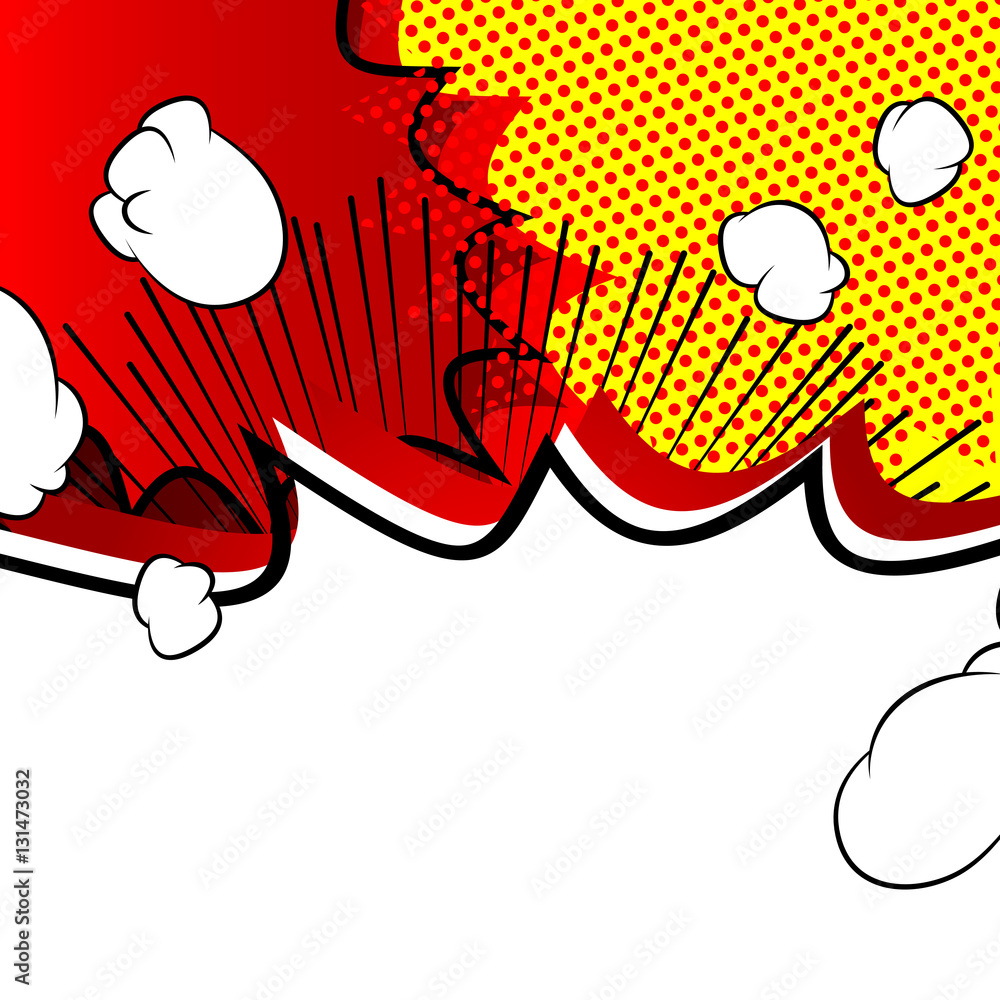 Vector illustrated cartoon, comic book style background. Stock Vector ...