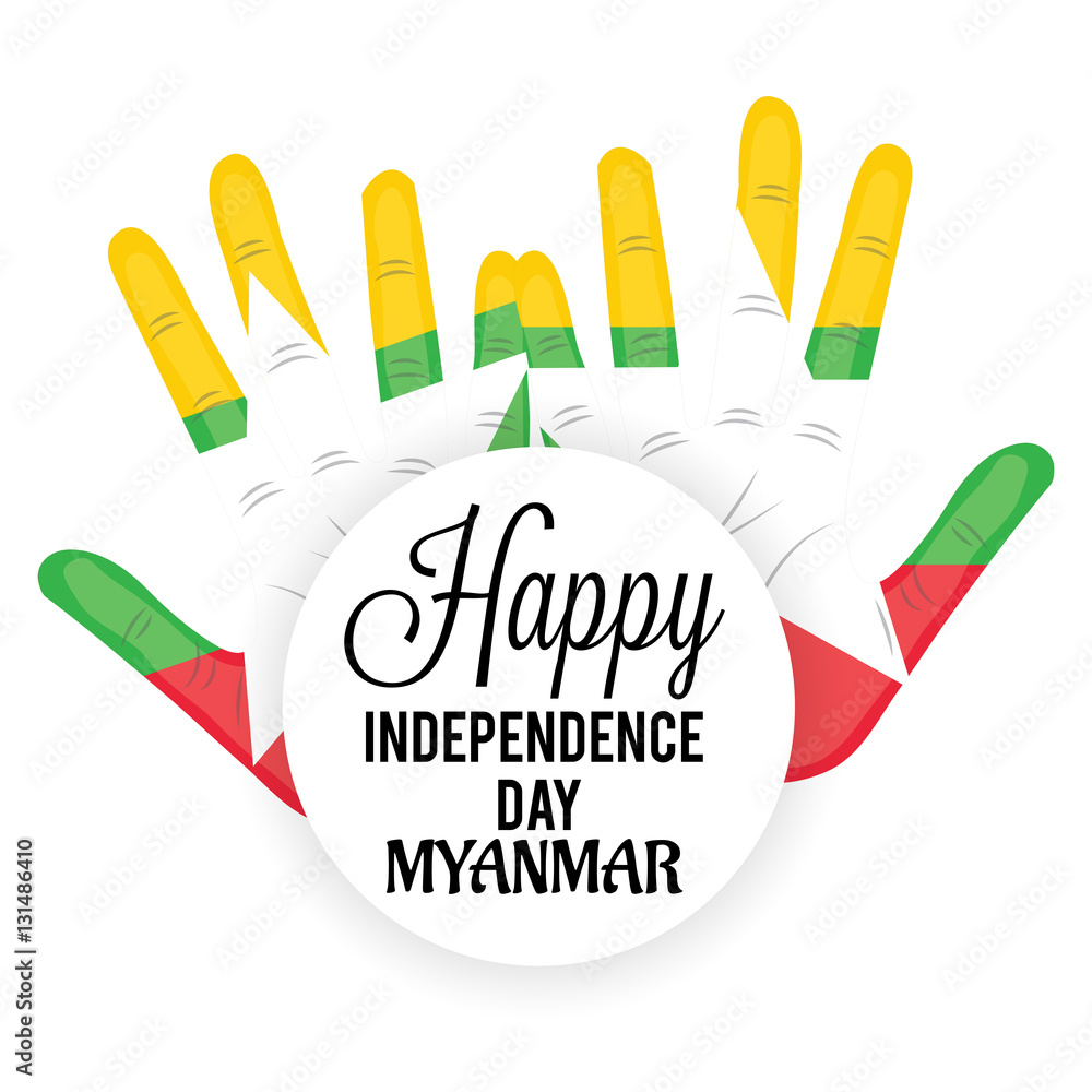 Myanmar Independence Day Stock Illustration | Adobe Stock