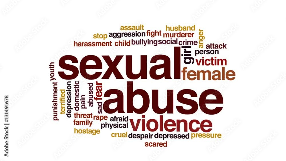 Sexual abuse animated word cloud. Stock Video | Adobe Stock