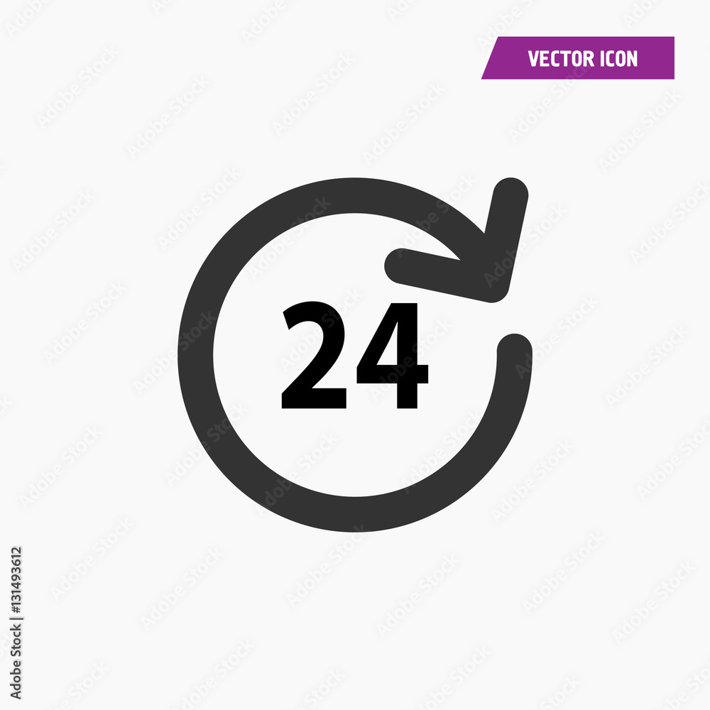 Support 24 hours icon illustration isolated vector sign symbol Stock ...